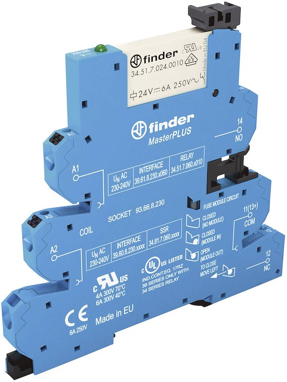 Finder 39.61.0.060.0060 interfejs relej 60 V/DC, 60 V/AC 1 CO kontakt