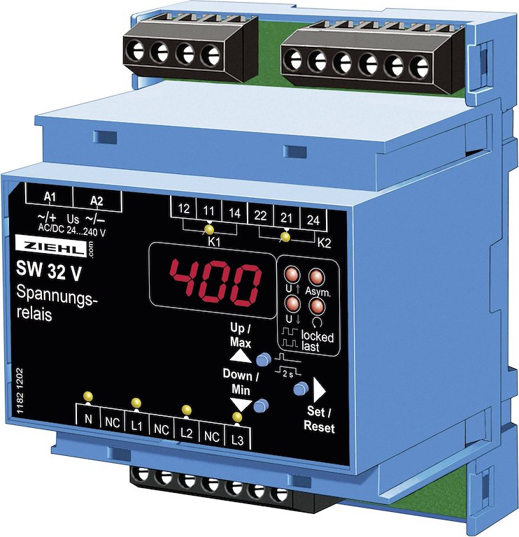 Ziehl SW32V relej za nadzor napona 24 V/DC, 48 V/DC, 110 V/AC, 230 V/AC
