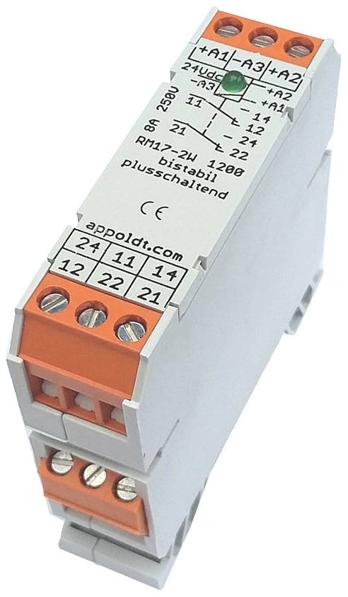 RM17-2W-minus relej 2 CO kontakt 24 V/DC