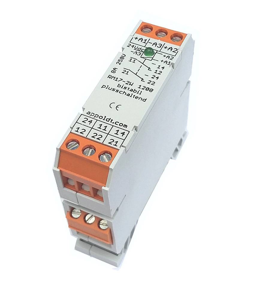 RM17/2W bistabil plus 24V relej 2 CO kontakt 24 V/DC