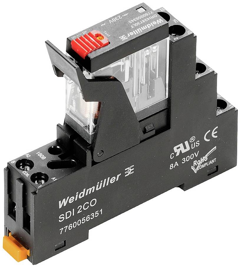 Weidmüller DRIKIT 24VAC 2CO LD/PB relejni modul 2 CO kontakt 24 V/AC (pak. 10 kom)
