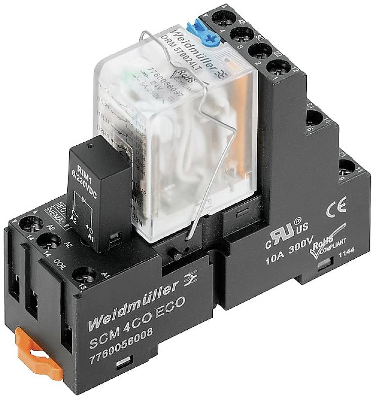 Weidmüller DRMKIT 220VDC 4CO LD/PB relejni modul 4 CO kontakt 220 V/DC (pak. 10 kom)