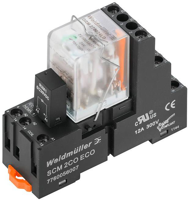 Weidmüller DRMKIT 24VDC 2CO LD relejni modul 2 CO kontakt 24 V/DC (pak. 10 kom)