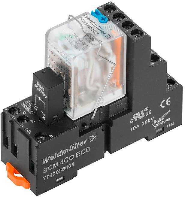 Weidmüller DRMKIT 24VDC 4CO LD/PB relejni modul 4 CO kontakt 24 V/DC (pak. 10 kom)