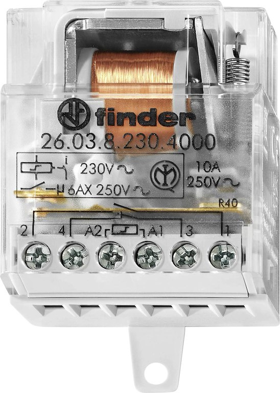 Finder Impulsni relej 26.04.8.024.4000 10 A 24 V AC 2 NO kontakt