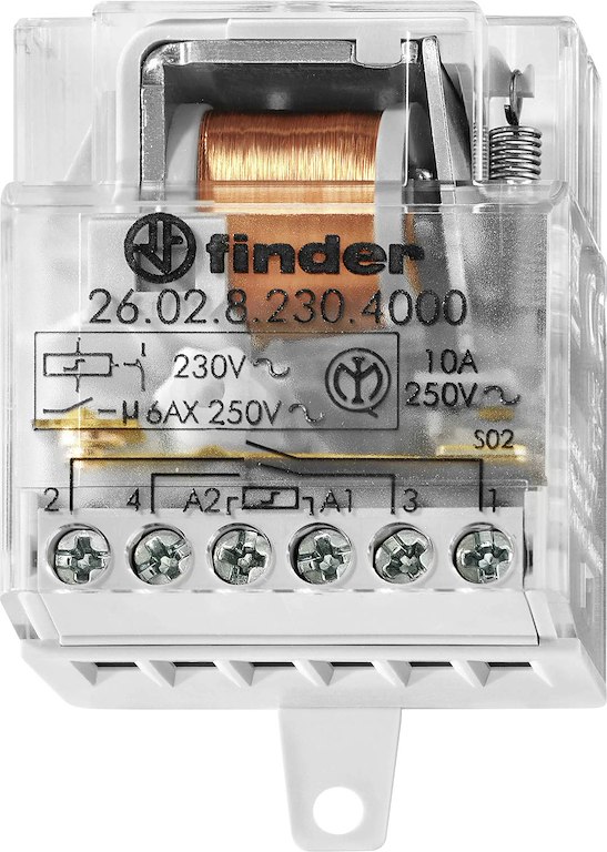 Finder Impulsni relej 26.02.8.024.4000 10 A 24 V AC 2 NO kontakt