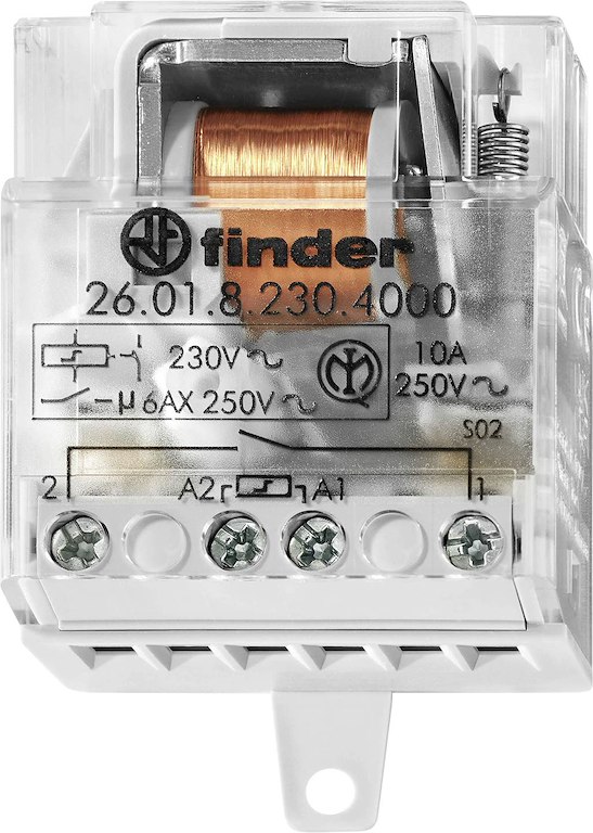 Finder Impulsni relej 26.01.8.230.4000 10 A 230 V AC 1 NO kontakt