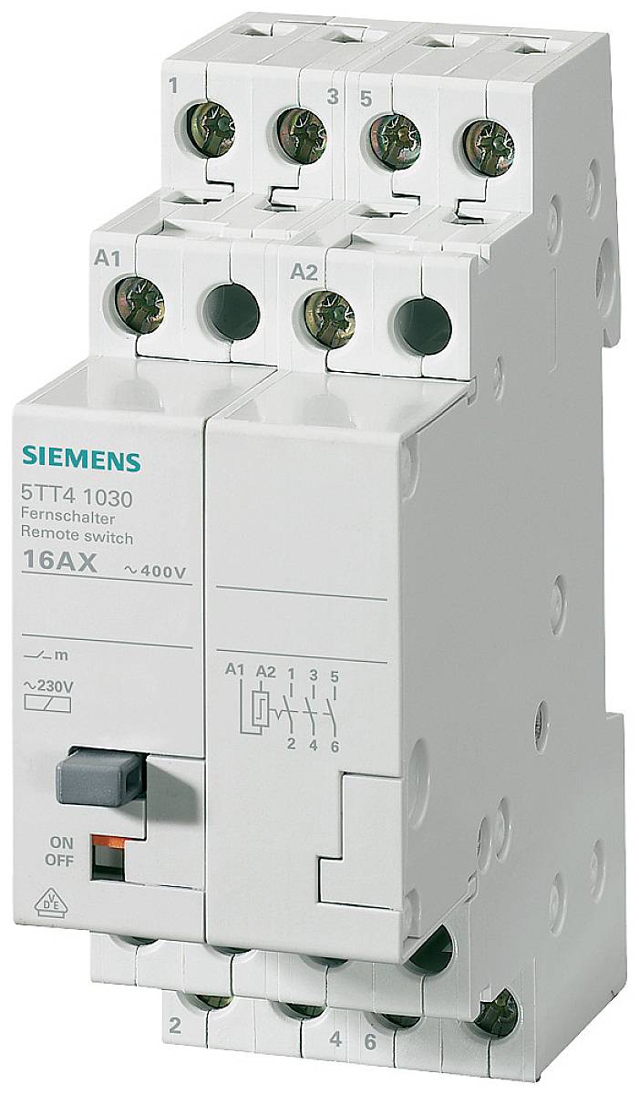 Siemens Daljinski prekidač 5TT4103-0 16 A 400 V 3 NO kontakt
