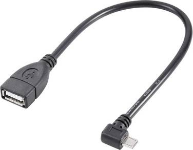 Renkforce USB RF-4080777 USB kabl 0,10 m crna
