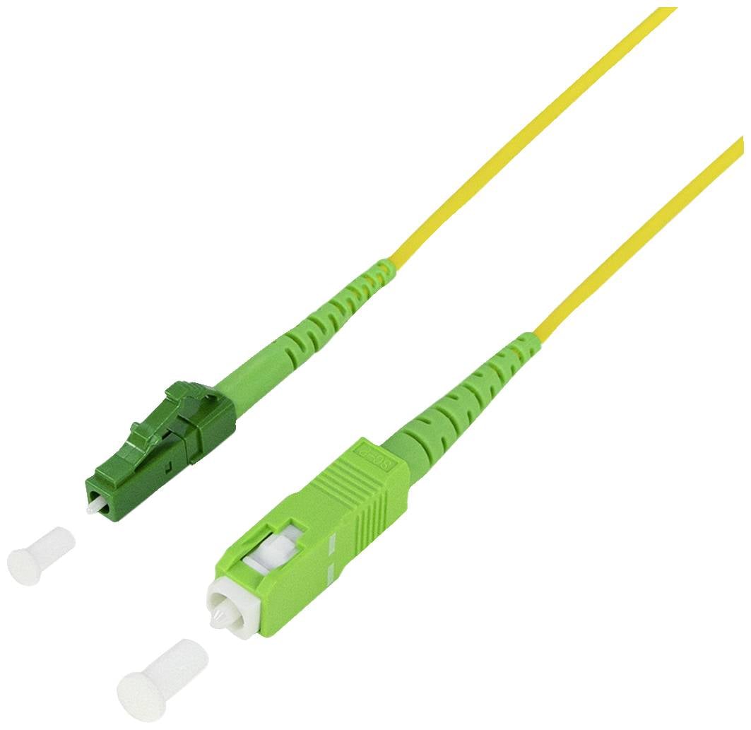 LogiLink optički priključni kabl 10 m žuta muški konektor SC APC