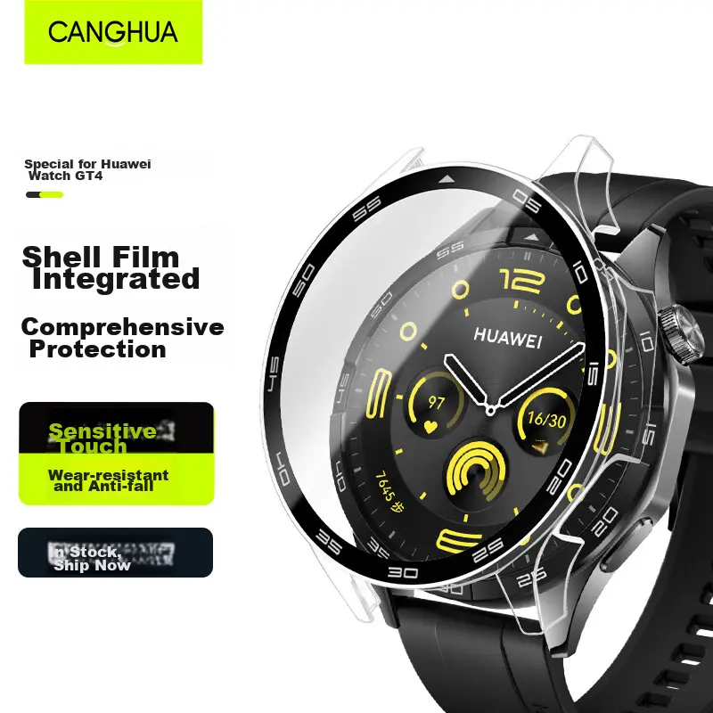 CangHua Zaštita stakla za pametni sat + Zaštitna maska za pametni sat za Huawei Watch GT4, Providna