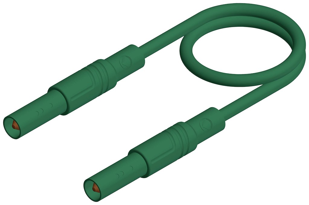 Hirschmann 2x bezbednosni merni kabl CAT III 1000 V 16 A 1,00 m zelena