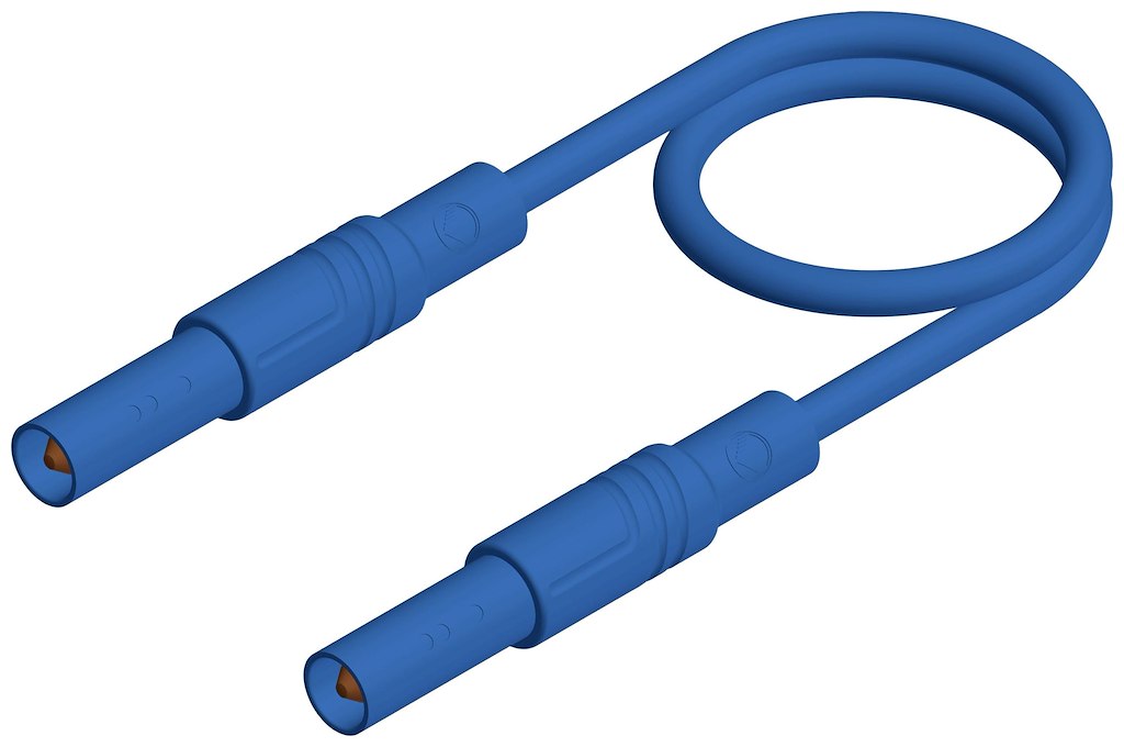 Hirschmann 2x bezbednosni merni kabl CAT III 1000 V 32 A 1,00 m plava