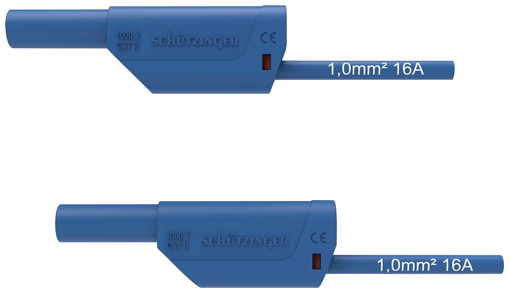 Schützinger bezbednosni merni kabl 1000 V 16 A 150 cm plava