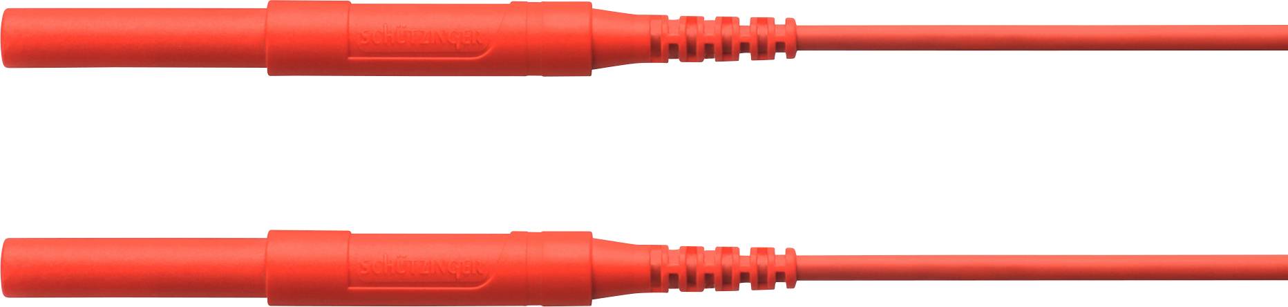 Schützinger AWG16 bezbednosni merni kabl 6000 V 16 A muški konektor 4 mm crvena PA 6,6