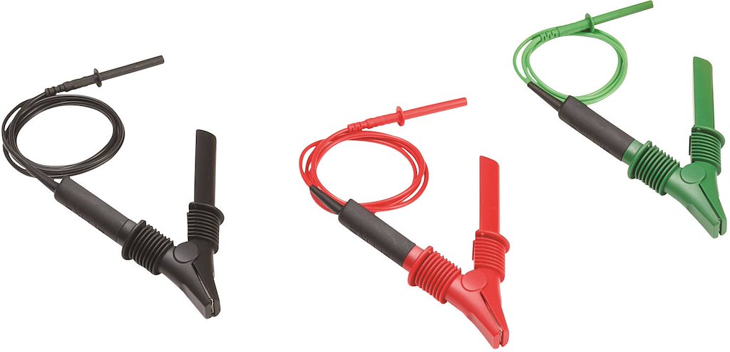 Fluke TLK1550-RTLC bezbednosni merni kabl, komplet CAT IV 600 V, CAT III 1000 V krokodil stezaljka banana utikač 4 mm