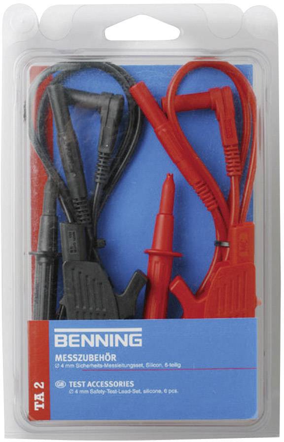 Benning bezbednosni merni kabl, komplet CAT III 1000 V 1,00 m banana utikač 4 mm