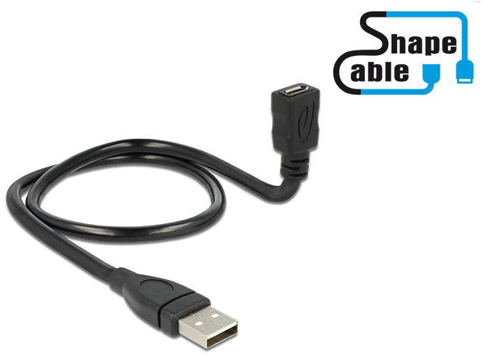 Delock USB USB kabl 0,50 m crna USB mikro-B