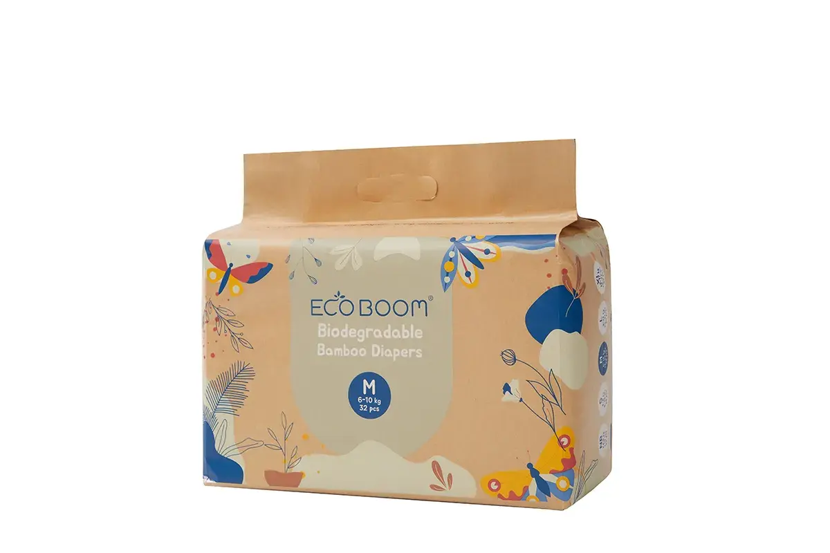 Eco Boom Joy Pelene za bebe, M, 6-10 kilograma, 32 komada