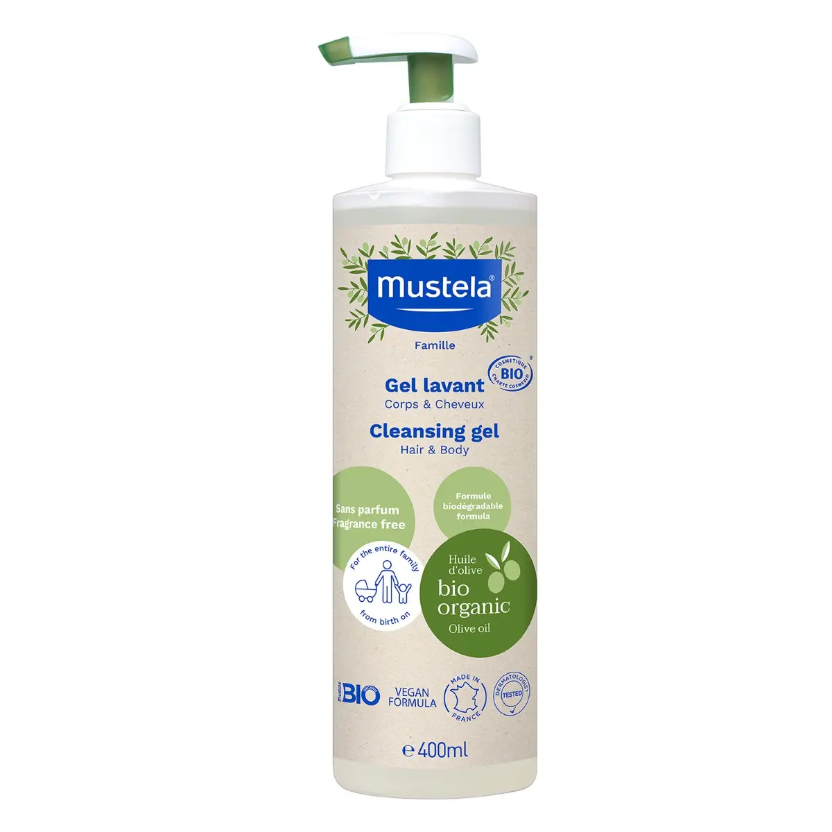 Mustela Kupka za bebe i celu porodicu Bio Organic, 400 ml