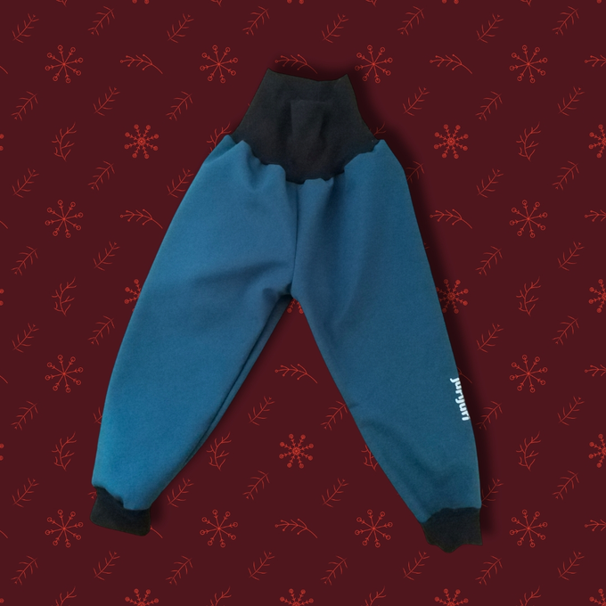 Basic petrolej softshell pantalone za decu