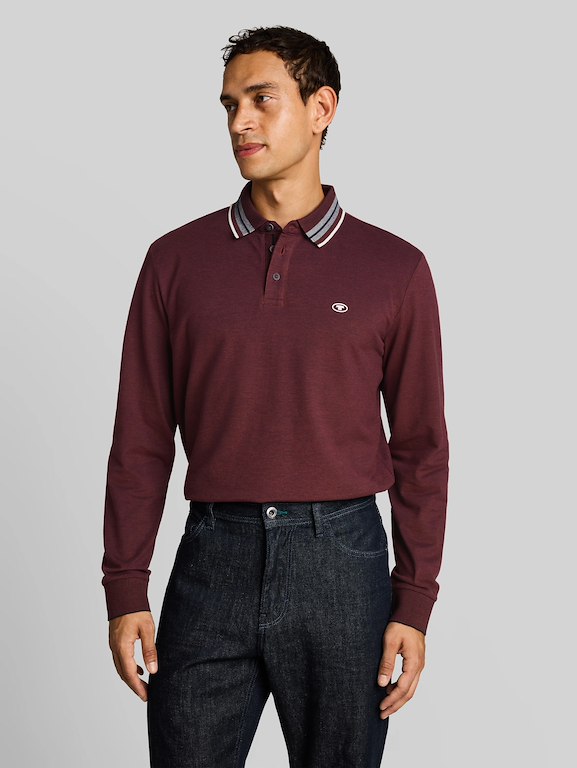 Polo majica dugih rukava od pique tkanine sa logom