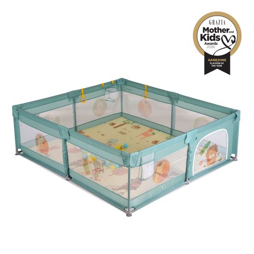 Moni GameZone ogradica za igru 200 × 150 cm sa 60 loptica – mint