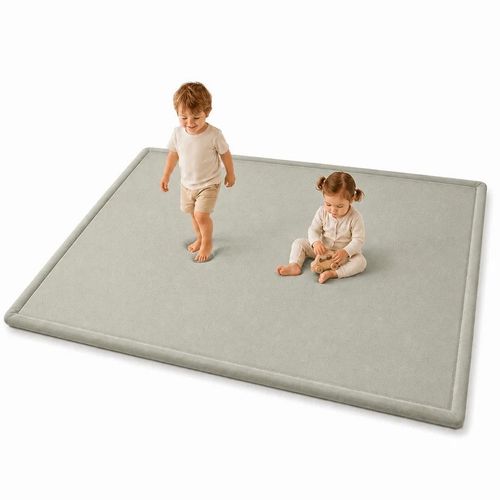 Kinder Home dečiji tepih LOLA sa memorijskom penom 150x200 cm, siva