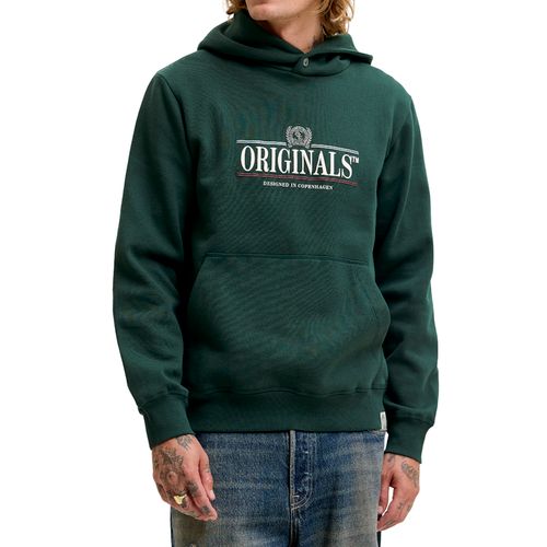 Jack & Jones dukserica Fusion sa kapuljačom za muškarce, tamnozelena