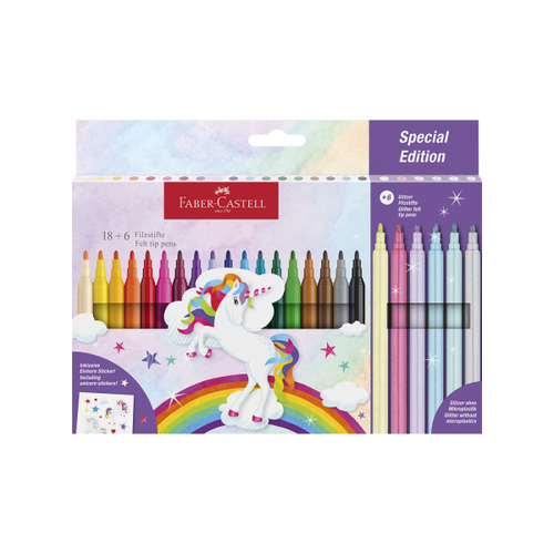 Flomasteri školski Faber-Castell Unicorn, 24 komada
