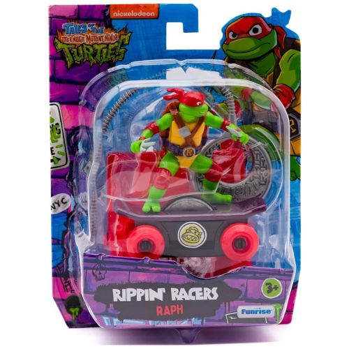 Nindža Kornjače Rippin' Racers Rafaelo figura sa rip-kord skejtom i rampom