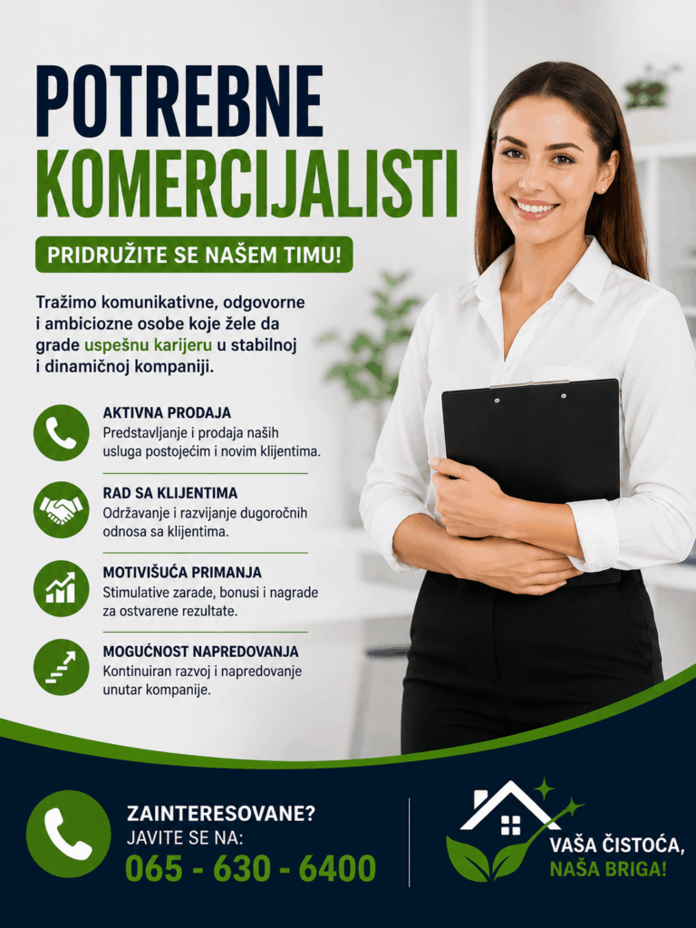 Potrebne radnice za poziciju komercijaliste