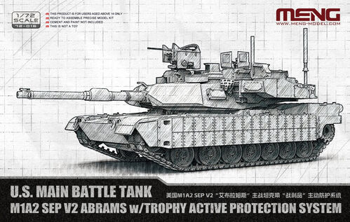 NEW! Meng Model 72016 US MBT M1A2 SEP V2 Abrams