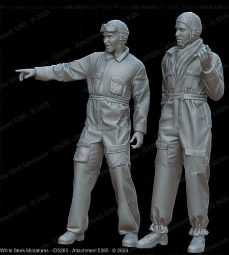 NEW! White Stork Miniatures F72201 Civil Pilots 1920s / 1930s Part I (2 Figures / 3D-Printed)