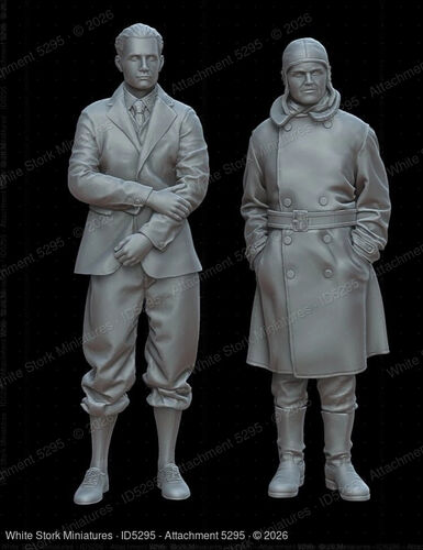 NEW! White Stork Miniatures F72202 Civil Pilots 1920s / 1930s Part II (2 Figures / 3D-Printed)