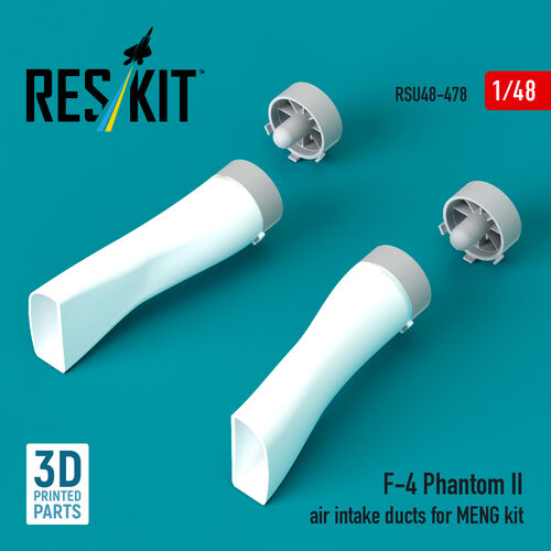 NEW! RES/KIT U48-0478 McDonnell Douglas F-4 Phantom II - Air Intake Ducts (for Meng Kits / 3D-Printed)