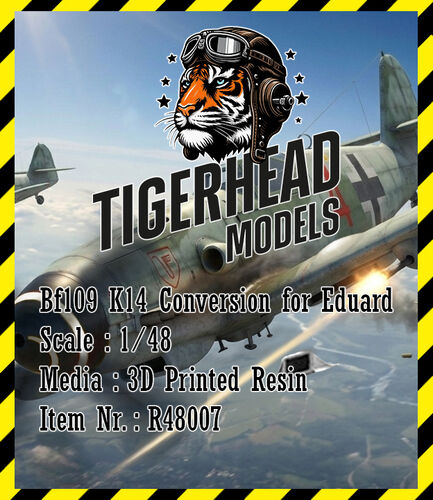 NEW! TigerHead Decals R48007 Messerschmitt Bf-109 K-14 - Conversion Set (for Eduard Kits / 3D-Printed)