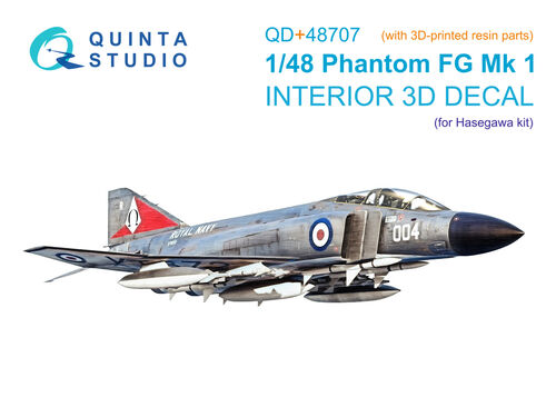 NEW! Quinta Studio QD+48707 McDonnell Douglas F-4 K Phantom FG.1 - 3D-Printed & Coloured Interior with 3D-Printed Parts (for Hasegawa Kits)