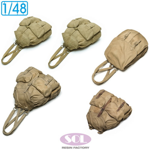 NEW! SOLMODEL MM1121 Sd.kfz.250/3 - German WWII Rucksack Set (5 pcs / 3D-Printed)