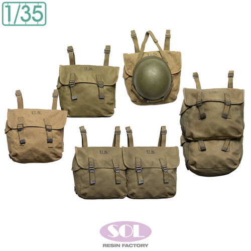 NEW! SOLMODEL MM1084 US WWII Army M1936 Field Bag (5 pcs / 3D-Printed)