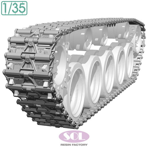 NEW! SOLMODEL MM1085 M24 Chaffe - T72E1 Tracks (for Tamiya Kits / 3D-Printed)