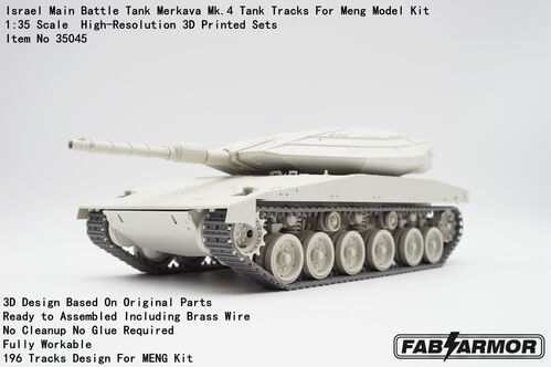 NEW! Fab Scale Fa35045 Israel MBT Merkava Mk.4 - Tank Tracks (for Meng Kits / 3D-Printed)