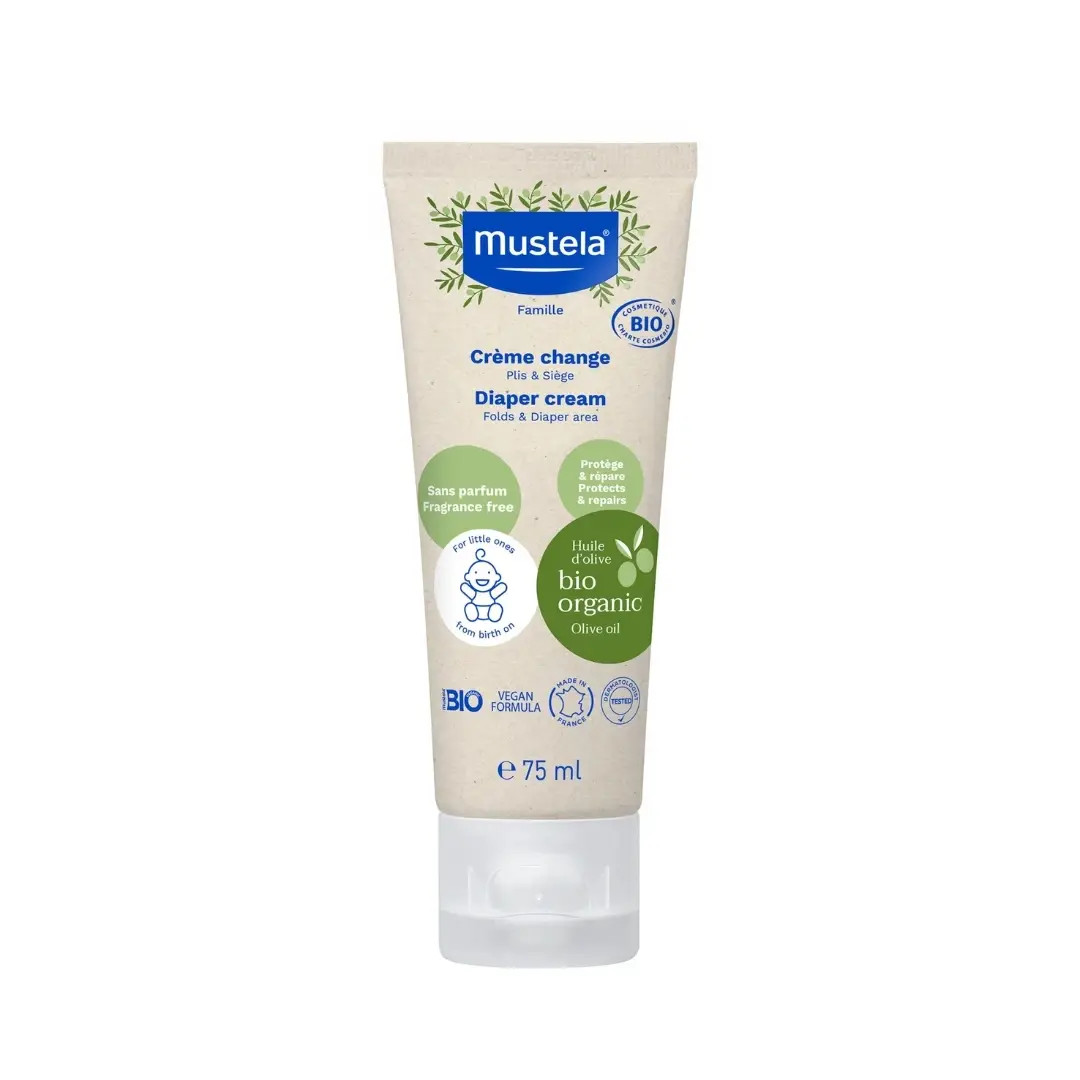 Mustela Krema za pelensku regiju za bebe Bio Organic, 75 ml