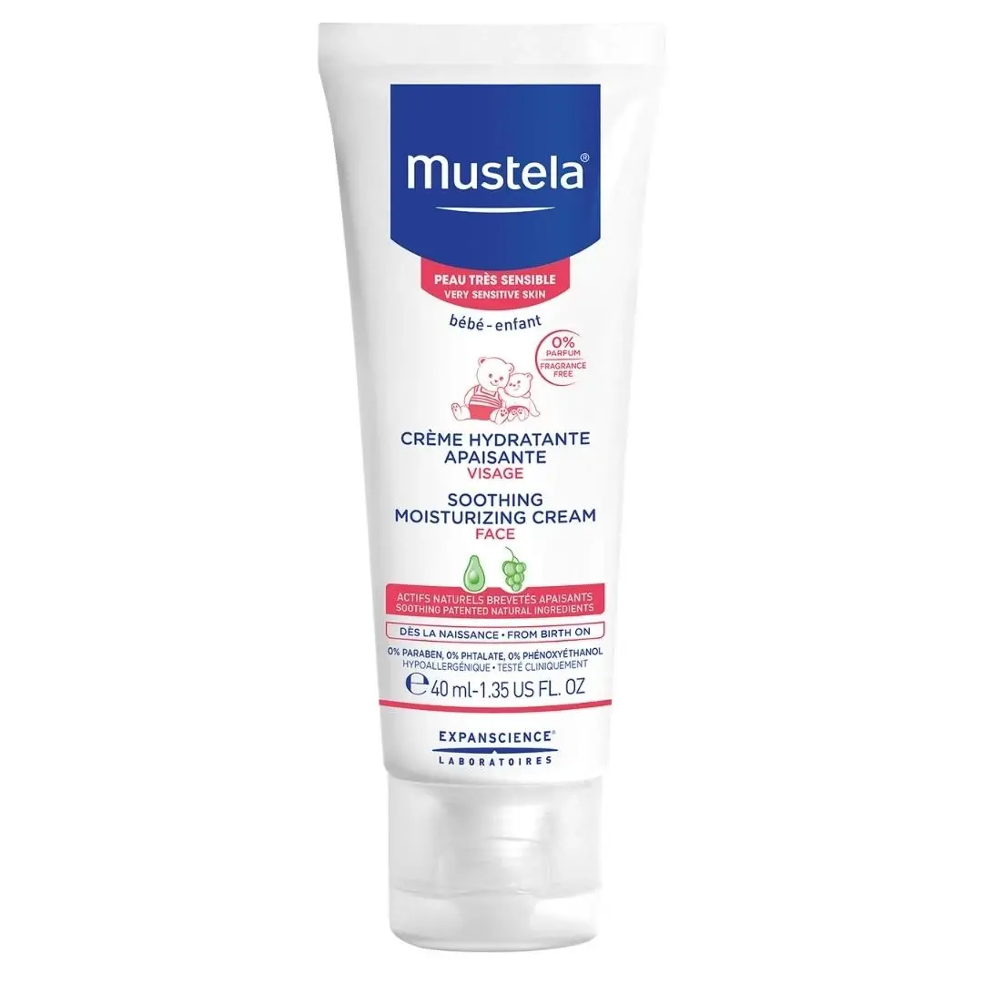 Mustela Umirujuća hidrantna krema za lice za bebe, 40 ml