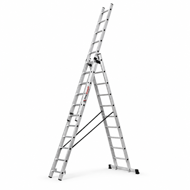Trodelne aluminijumske merdevine 3×11 – 7.6m Pro-Kraft Premium