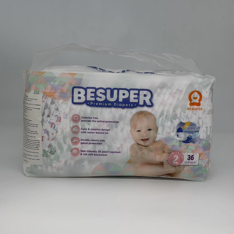 BeSuper premium pelene 2, 3-8 kg 36 komada