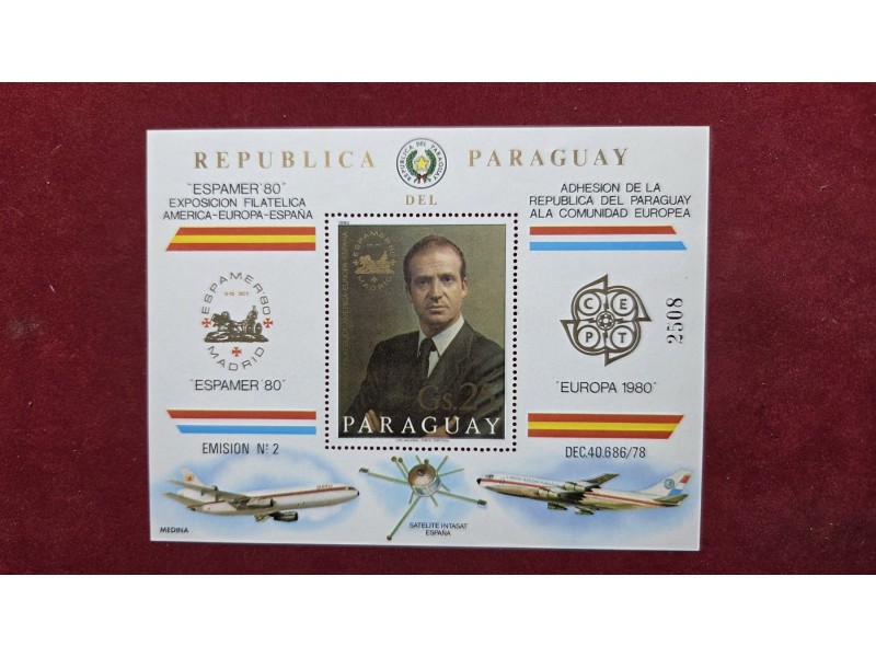 Paragvaj 1980 blok..Evropa Cept..W746