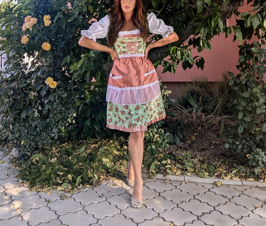 Zelena dirndl haljina, vel. 34 (XS)