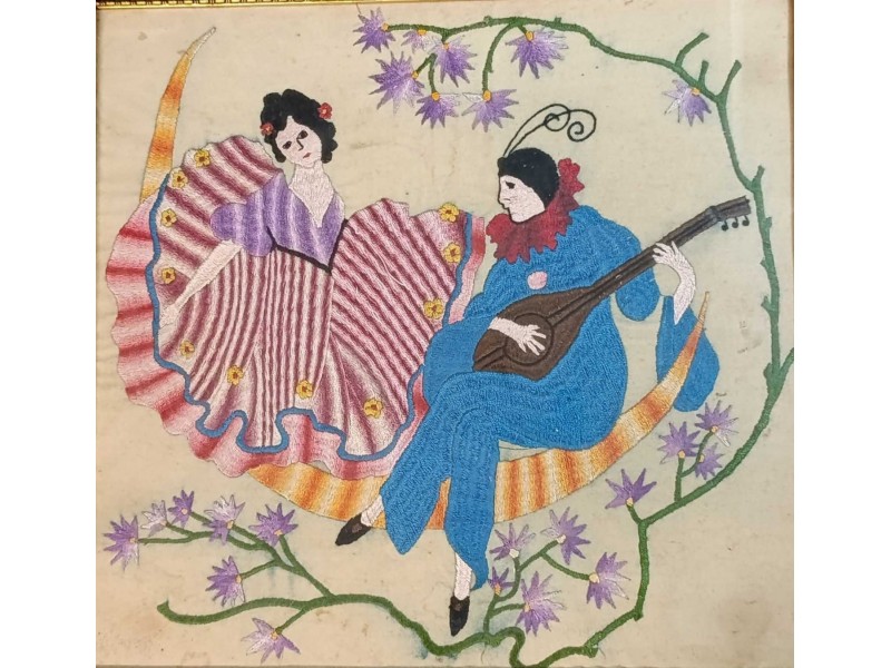 Vez Balerina i Harlekin 40 x 38 cm