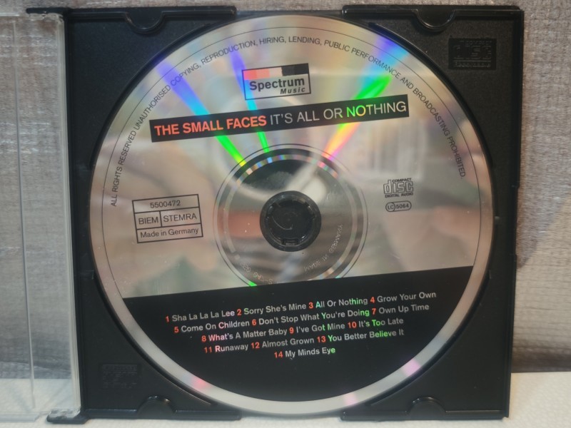 THE SMALL FACES - IT'S ALL OR... (1996) ROCK CD